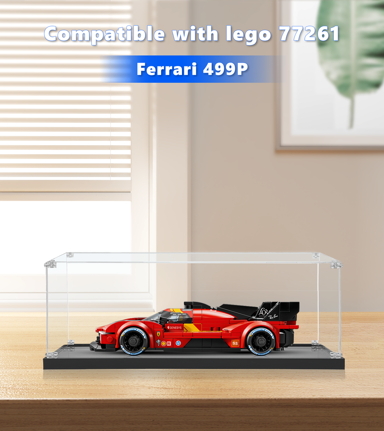 Display Case for LEGO® Speed Champions | Ferrari 499P 77261 – ICUANUTY