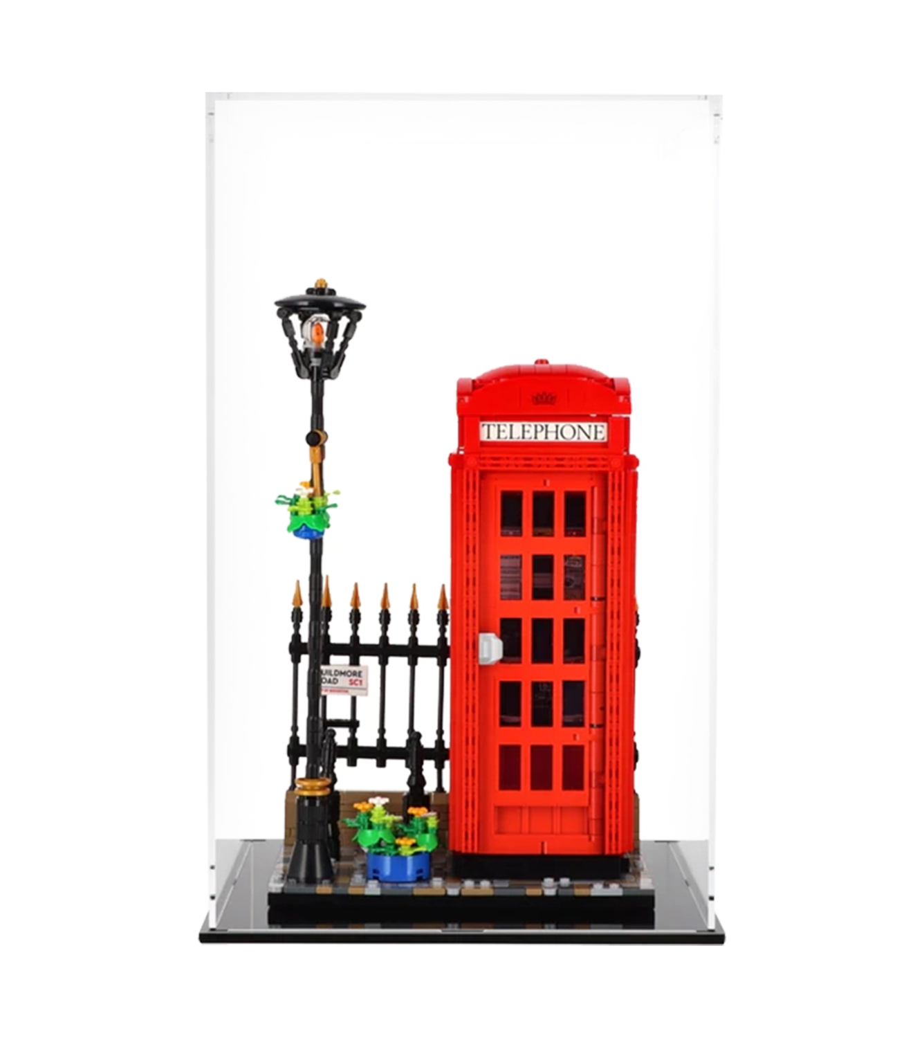 ICUANUTY-Display case for LEGO Creator Red London Telephone Box 21347