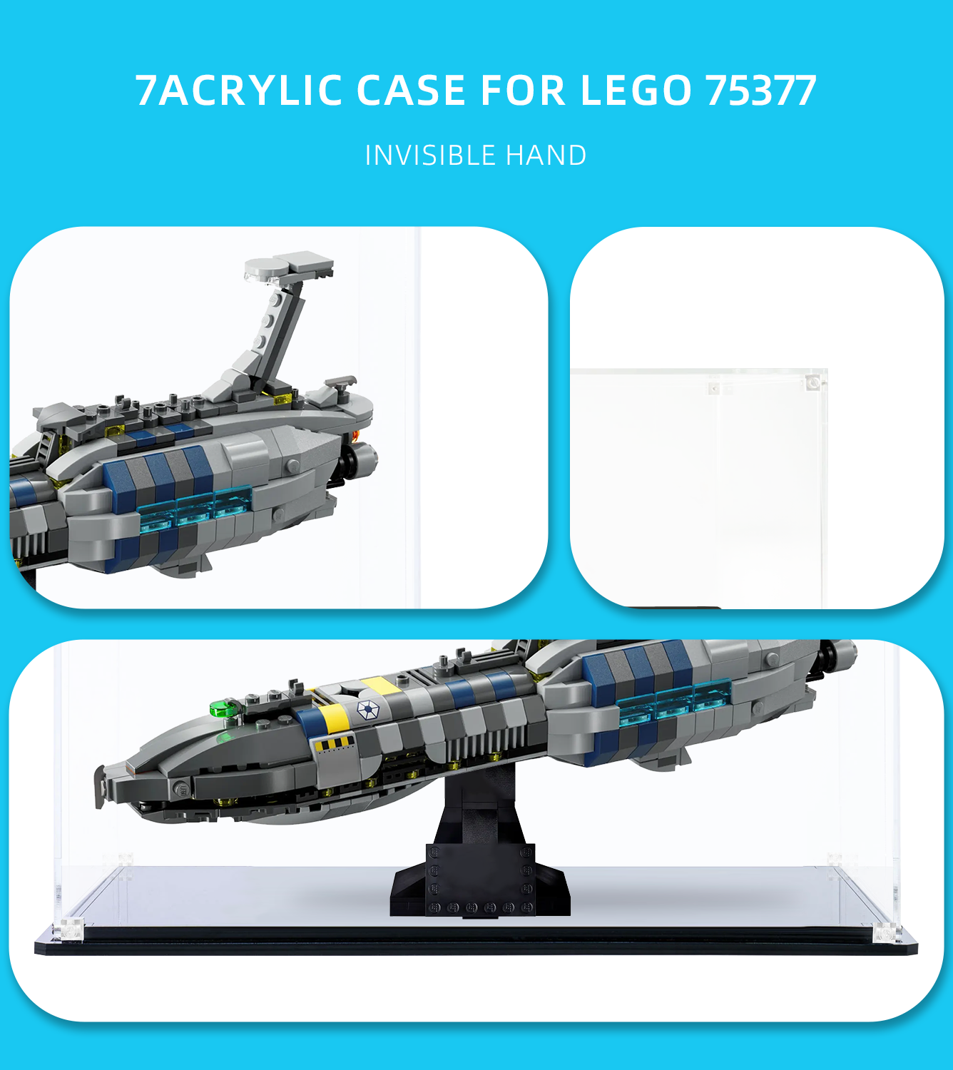 ICUANUTY-Display case for LEGO Invisible Hand 75377